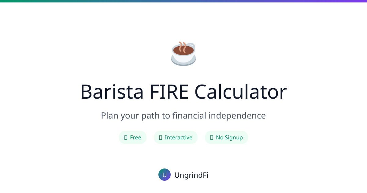 Barista FIRE Calculator: Semi-Retire Now? (2026) | UngrindFi